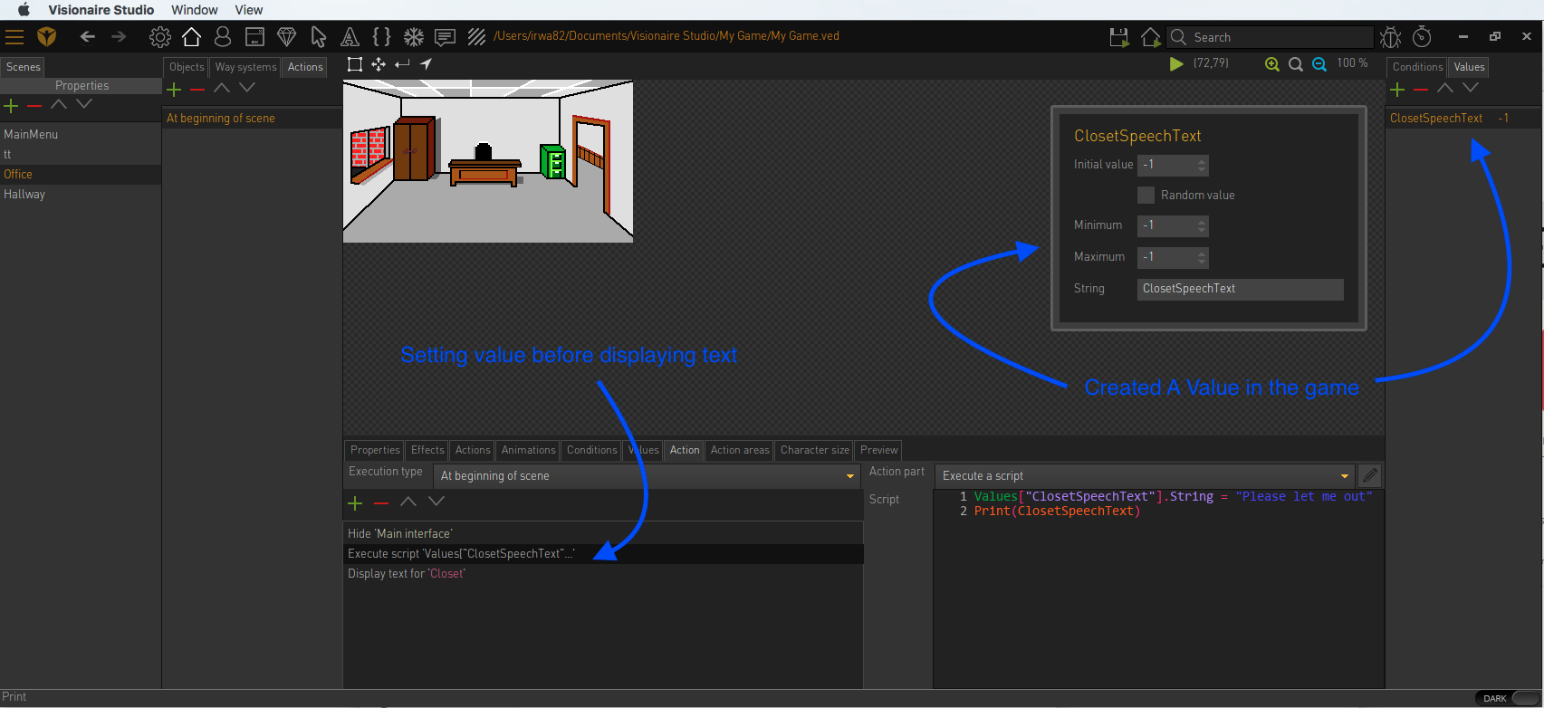 Displaying Text For An Object With Lua Script