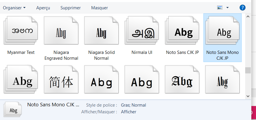 Display text in Japanese?